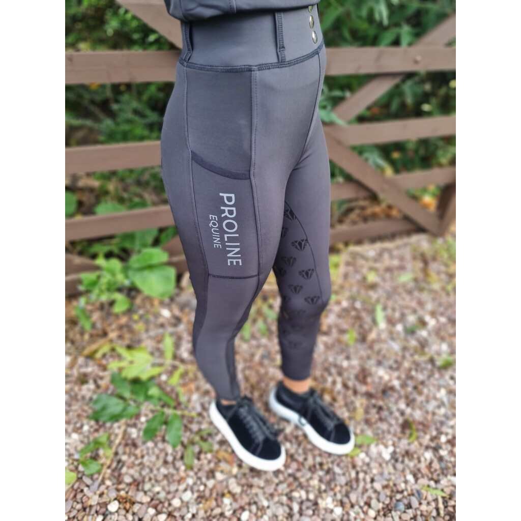 Proline Phone Pocket Winter Fleece Riding Leggings Full Seat Grip ...