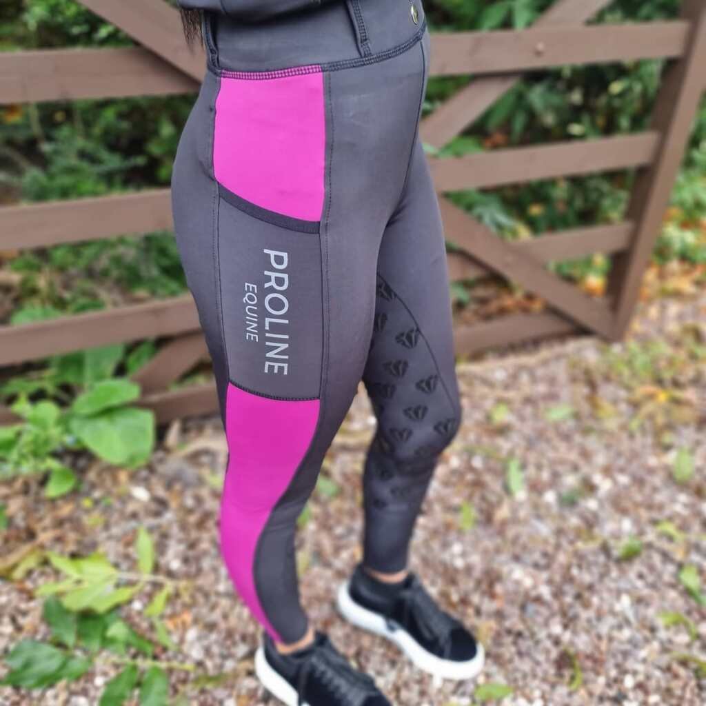 Proline Phone Pocket Winter Fleece Riding Leggings Full Seat Grip ...